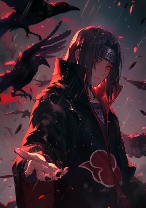 Алмазная Мозаика " Учиха Итачи" 30х40 Алмазная Вышивка / Картина Стразами