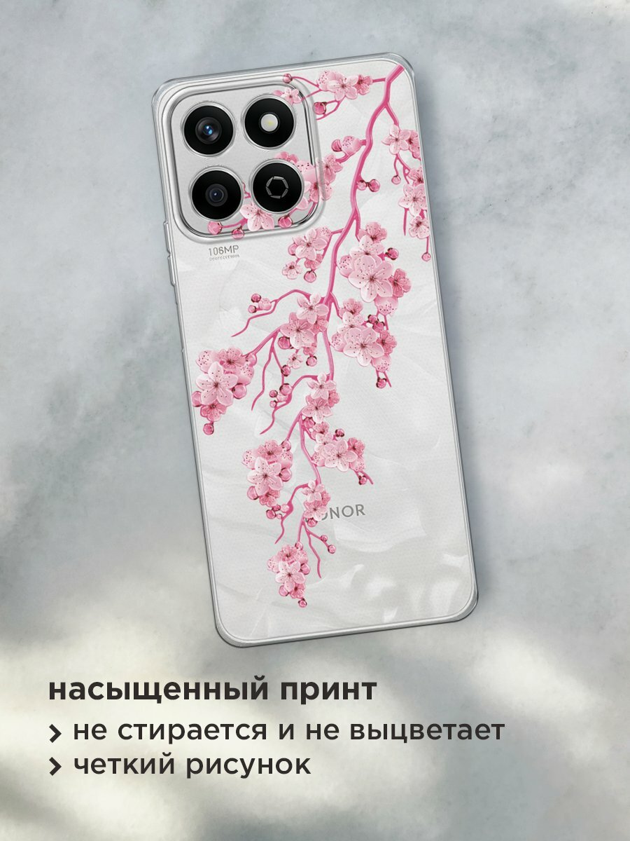 Чехол на Honor X7c / Хонор X7c с принтом "Ветка сакуры 2" — фото 1