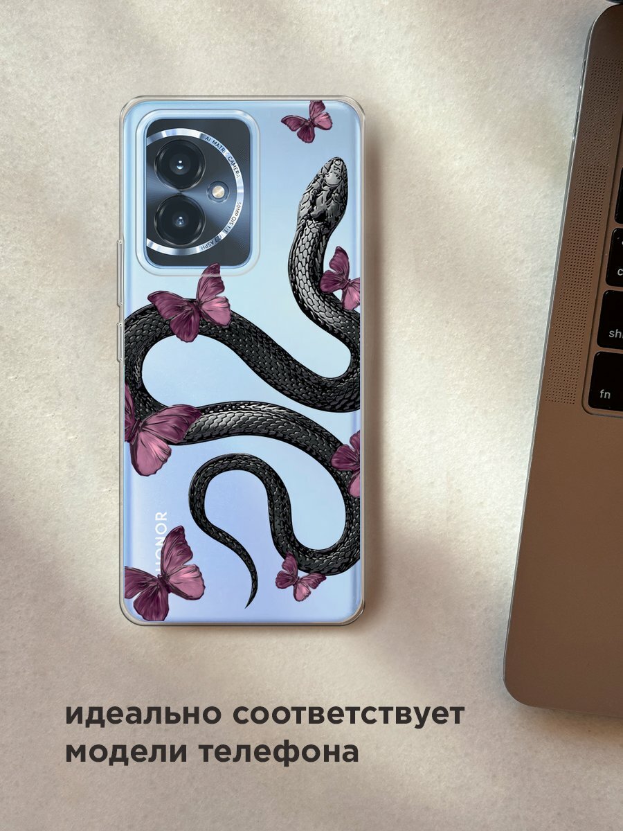 Чехол на Honor 100 / Хонор 100 с принтом "Snake and butterflies 2" — фото 1