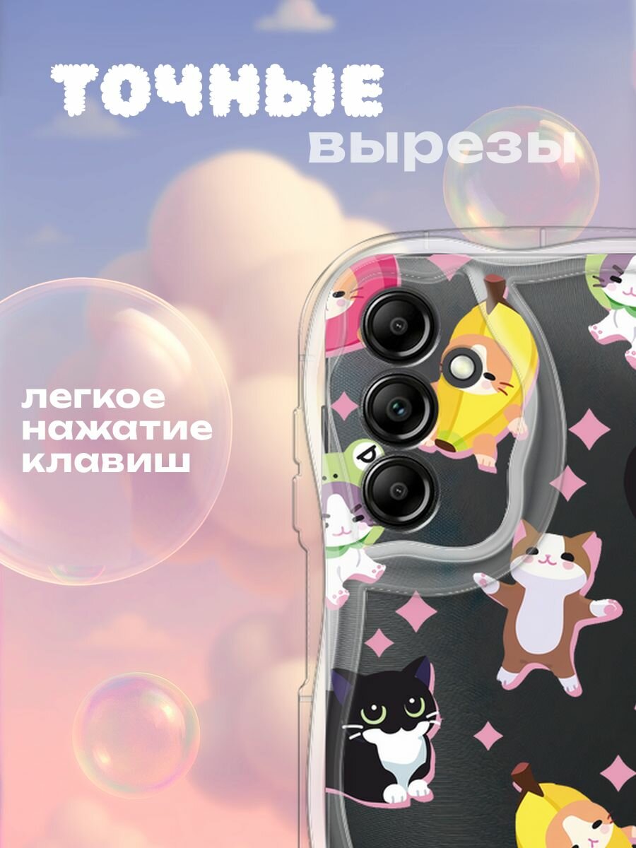 Чехол на Samsung Galaxy A15 / Самсунг А15 с принтом "Мемные котята паттерн 3" — фото 1