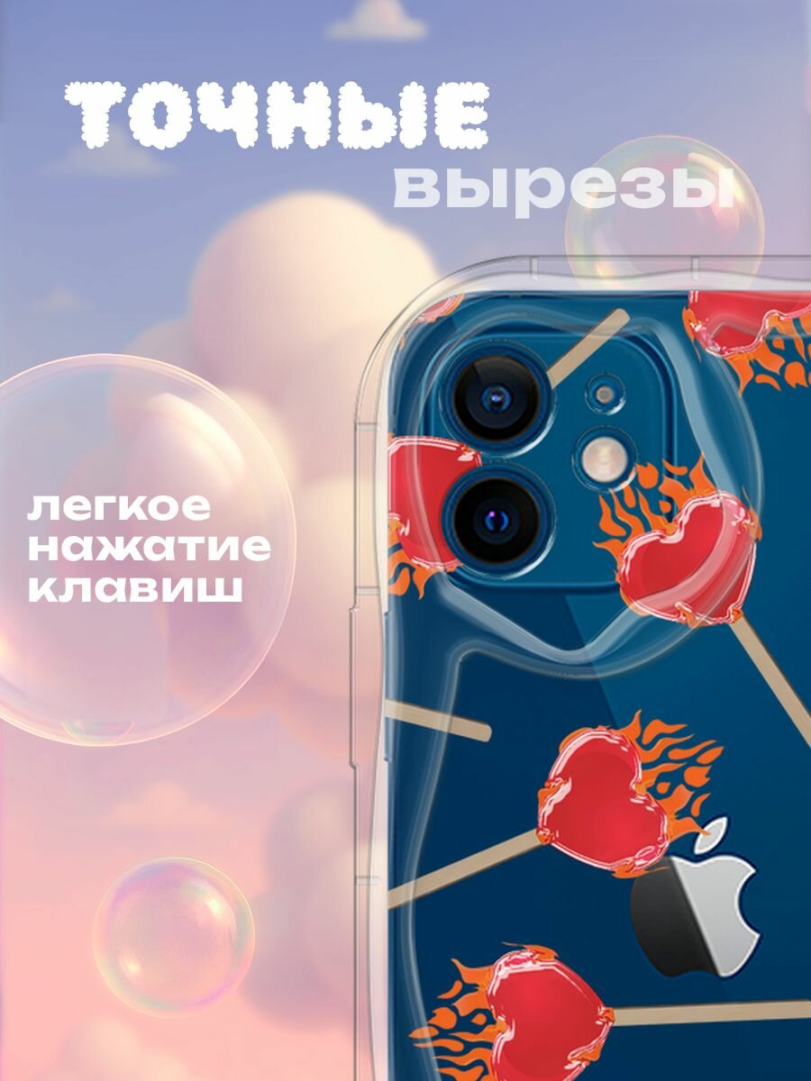 Чехол на Apple iPhone 12/12 Pro / Айфон 12 с принтом Горящие леденцы 2 — фото 1