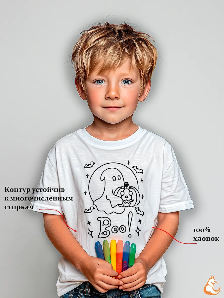 Футболка LISA PRINT базовая, размер 158, белый — фото 1