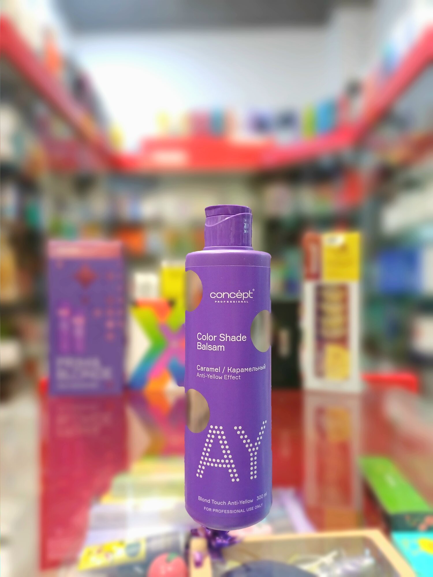 Бальзам для волос оттеночный ANTI-YELLOW карамельный блонд, 300мл Concept