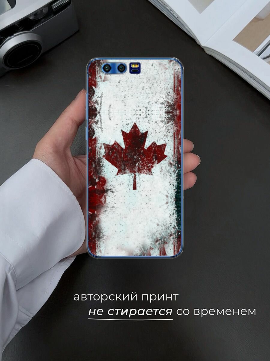 Силиконовый чехол на Honor 9 / Хонор 9 с принтом "Канада" — фото 1