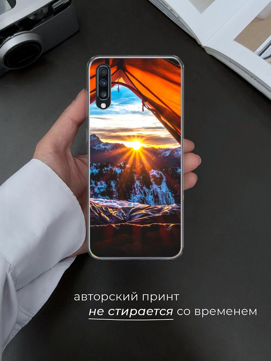 Чехол на Samsung Galaxy A70 / Самсунг Галакси А70 с принтом "Горы 7" — фото 1