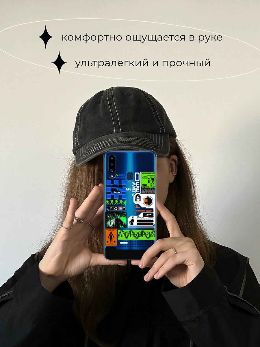 Чехол на Samsung Galaxy A20s / Самсунг Галакси A20s с принтом "Nothing impossible", прозрачный — фото 1