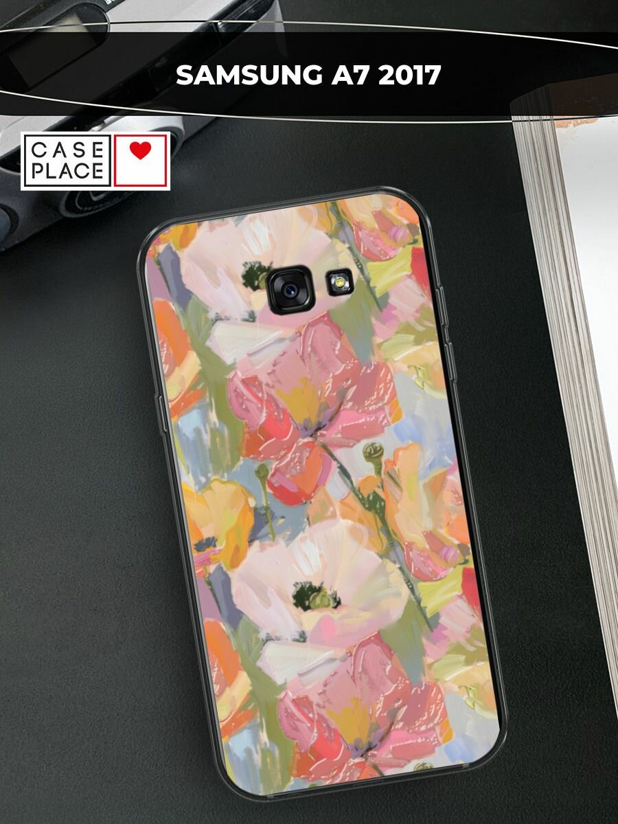Чехол на Samsung Galaxy A7 2017 / Самсунг Галакси А7 2017 с принтом "Акварельные анемоны"