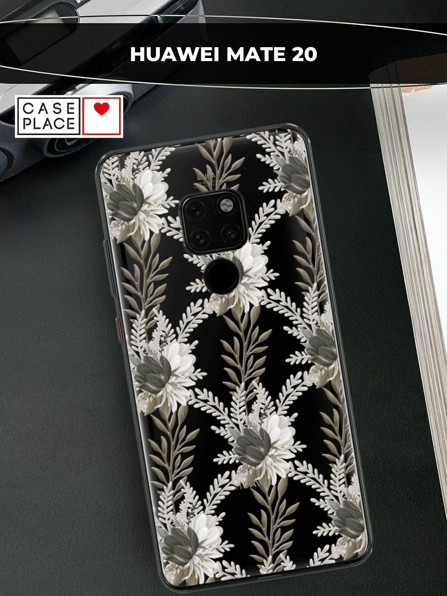 Чехол на Huawei Mate 20 / Хуавей Мате 20 с принтом "Переплетение цветов"