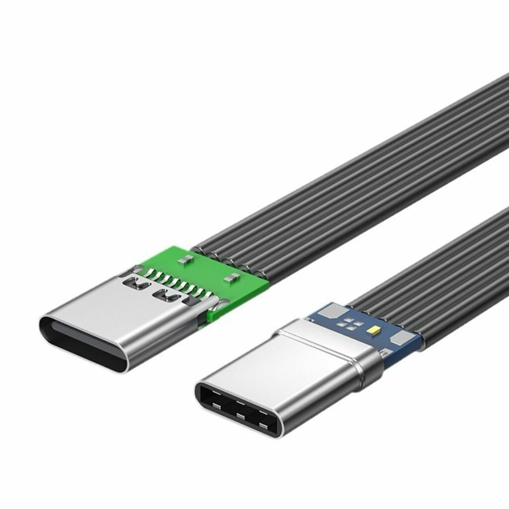 Тонкий гибкий кабель USB C мощностью 20 Вт для передачи данных со скоростью 480 Мбит / с для телефонов