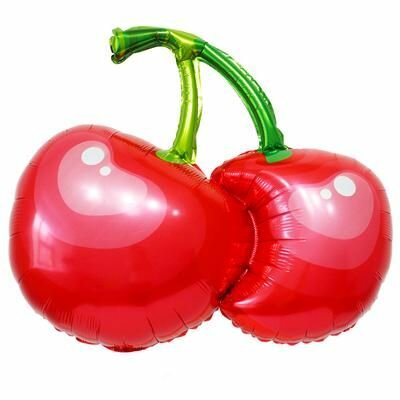 Воздушный шар фольгированный весёлая затея Вишня, красный, 30"