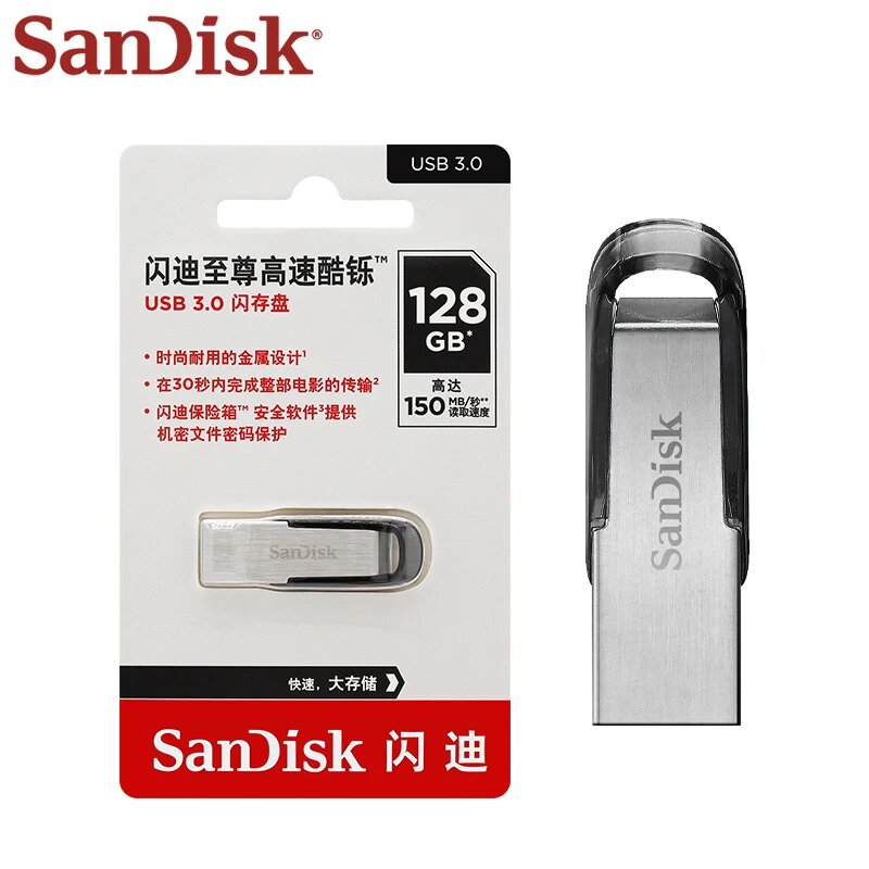 Оригинальная флешка SanDisk Ultra Flair CZ73 USB 3.0, 32 ГБ, 64 ГБ, 128 ГБ, 256 ГБ, 16 ГБ, USB-накопитель для компьютера