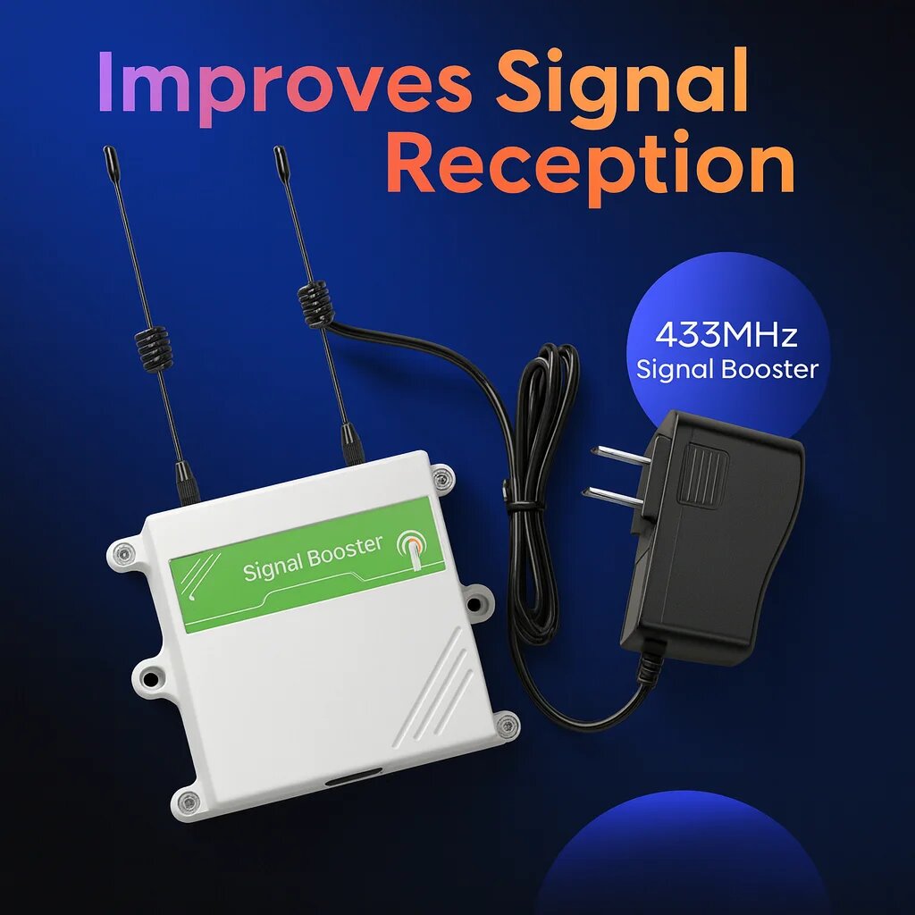 Усилитель беспроводного повторителя сигнала 433 МГц | Удлинитель дальнего действия RF | Option A
