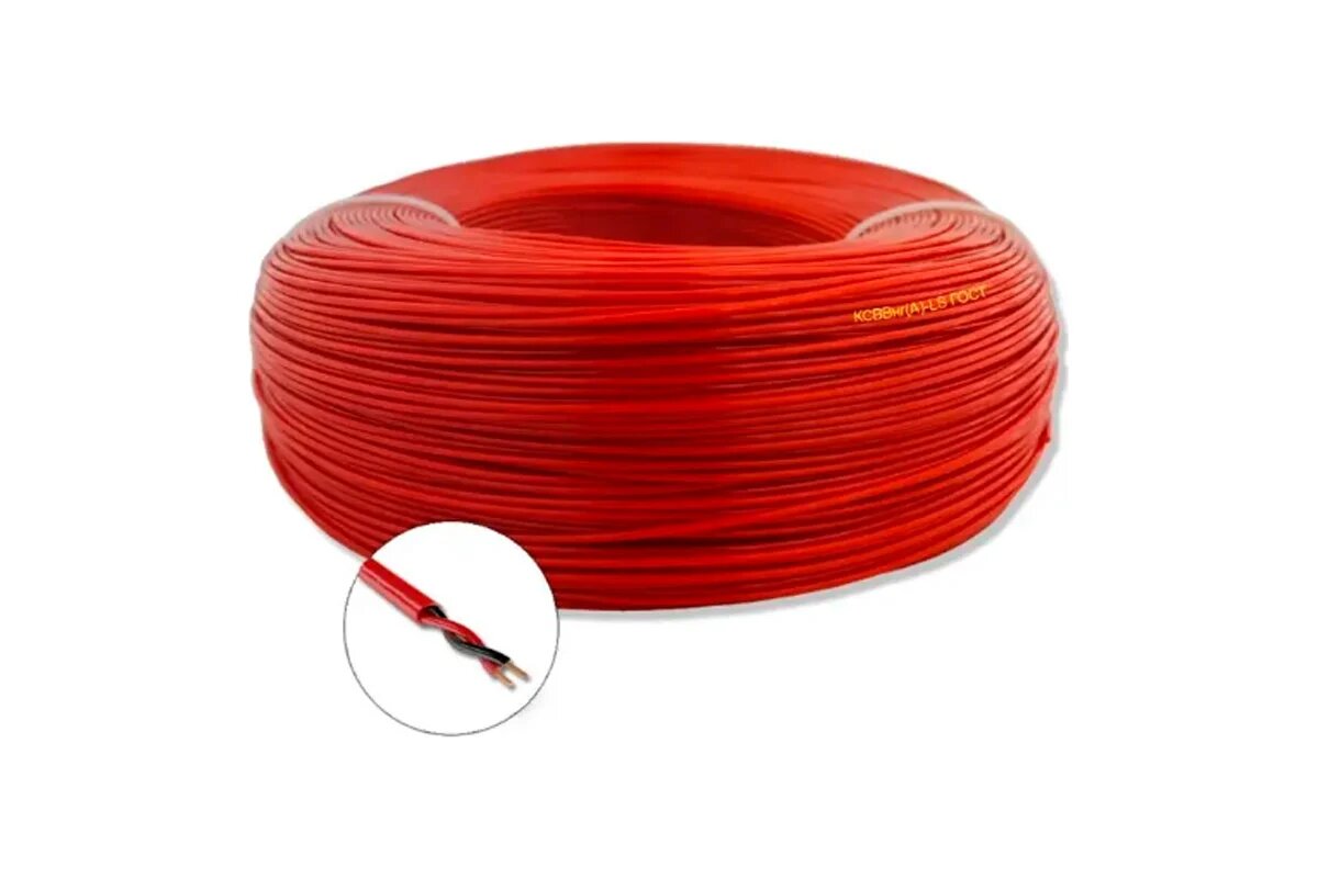 Проводник кабель ксввнг(A)-LS 1x2x0.8 мм2 для пожарной и охранной сигнализации, 10 м