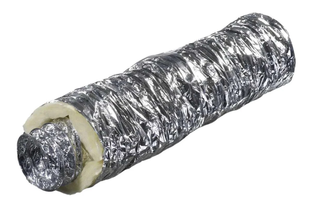 ООО Вентмаркет Гибкий теплоизолированный воздуховод 125 мм, 10 м GUV0125 для вентиляции