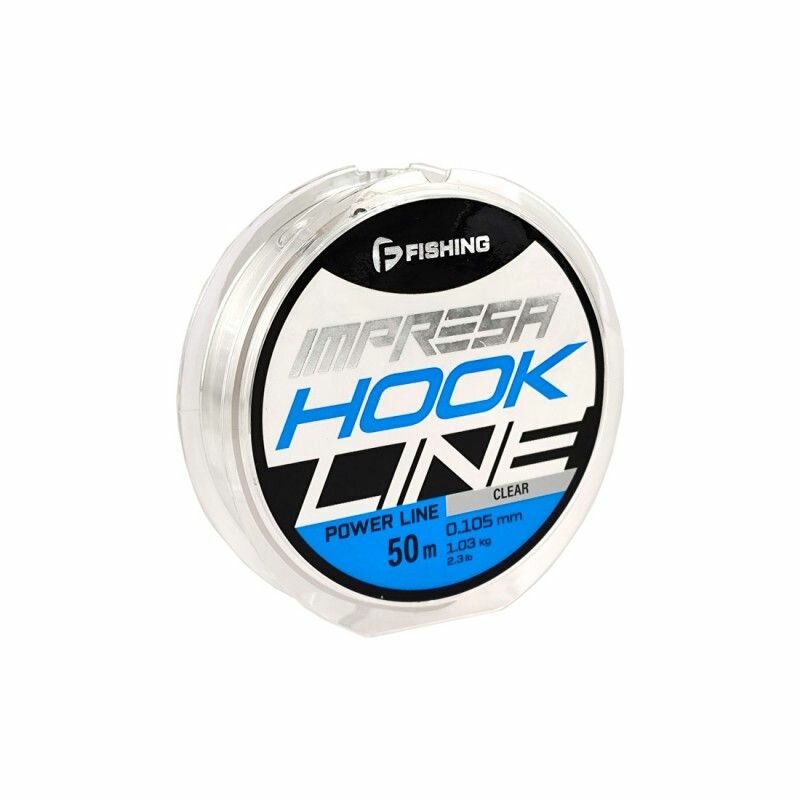 F-FISHING Леска Impresa Hook Line Clear 50м 0,105мм 1,03кг 2,3lb
