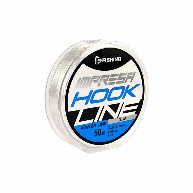 F-FISHING Леска Impresa Hook Line Clear 50м 0,148мм 1,95кг 4,3lb