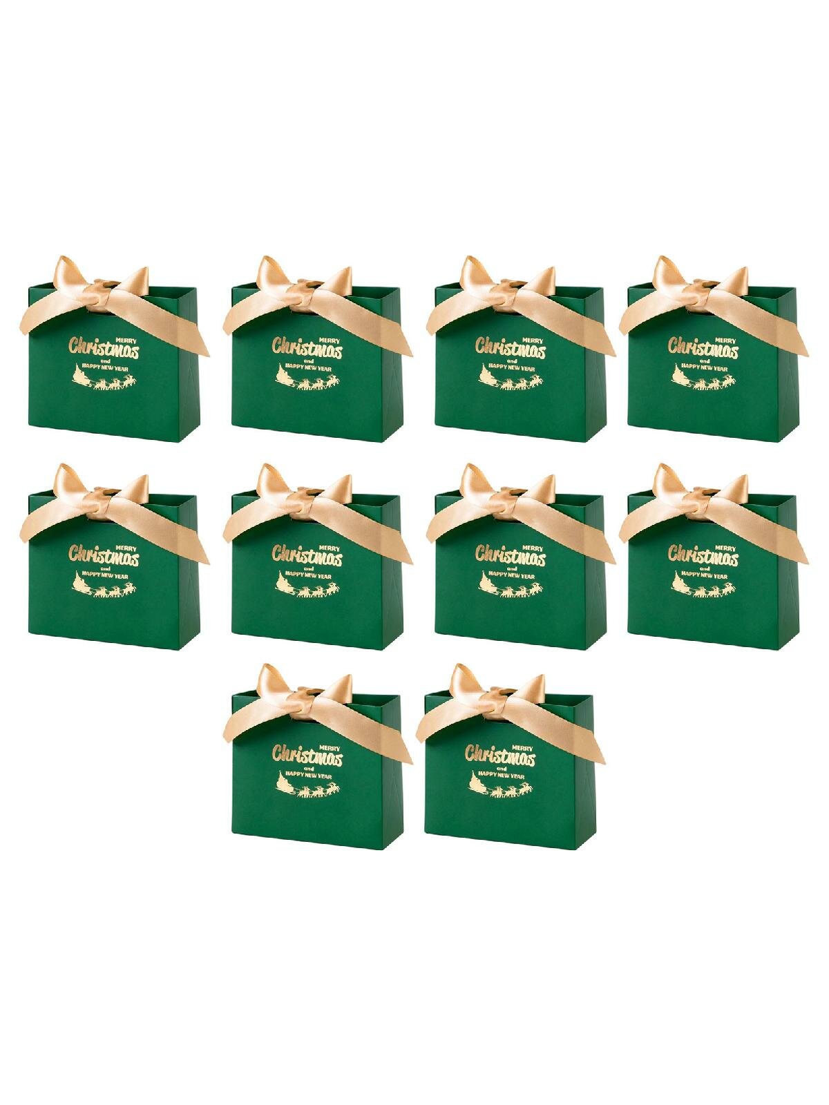 Рождественская коробка для конфет с лентой, подарочная коробка для фестивалей из бумаги из золотой фольги