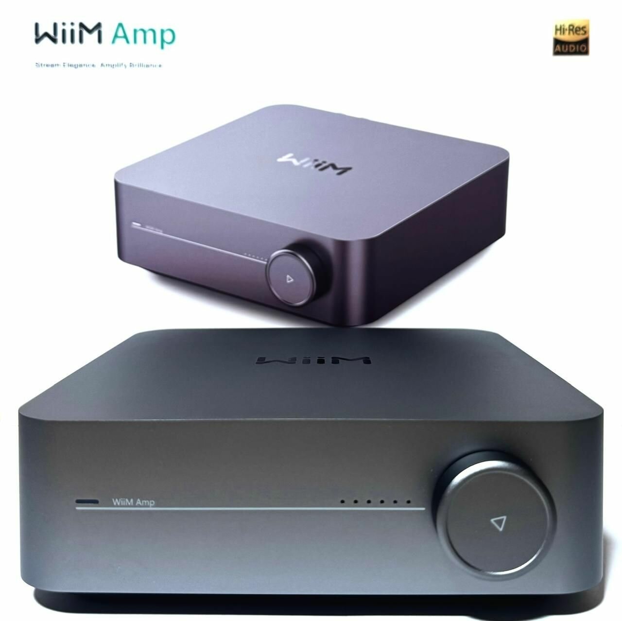 Интегральный усилитель WiiM Amp Grey 3-я ревизия: Мультирум потоковый усилитель с AirPlay 2, Chromecast, HDMI & Voice Control Stream Spotify, Tidal и др. Пульт ДУ