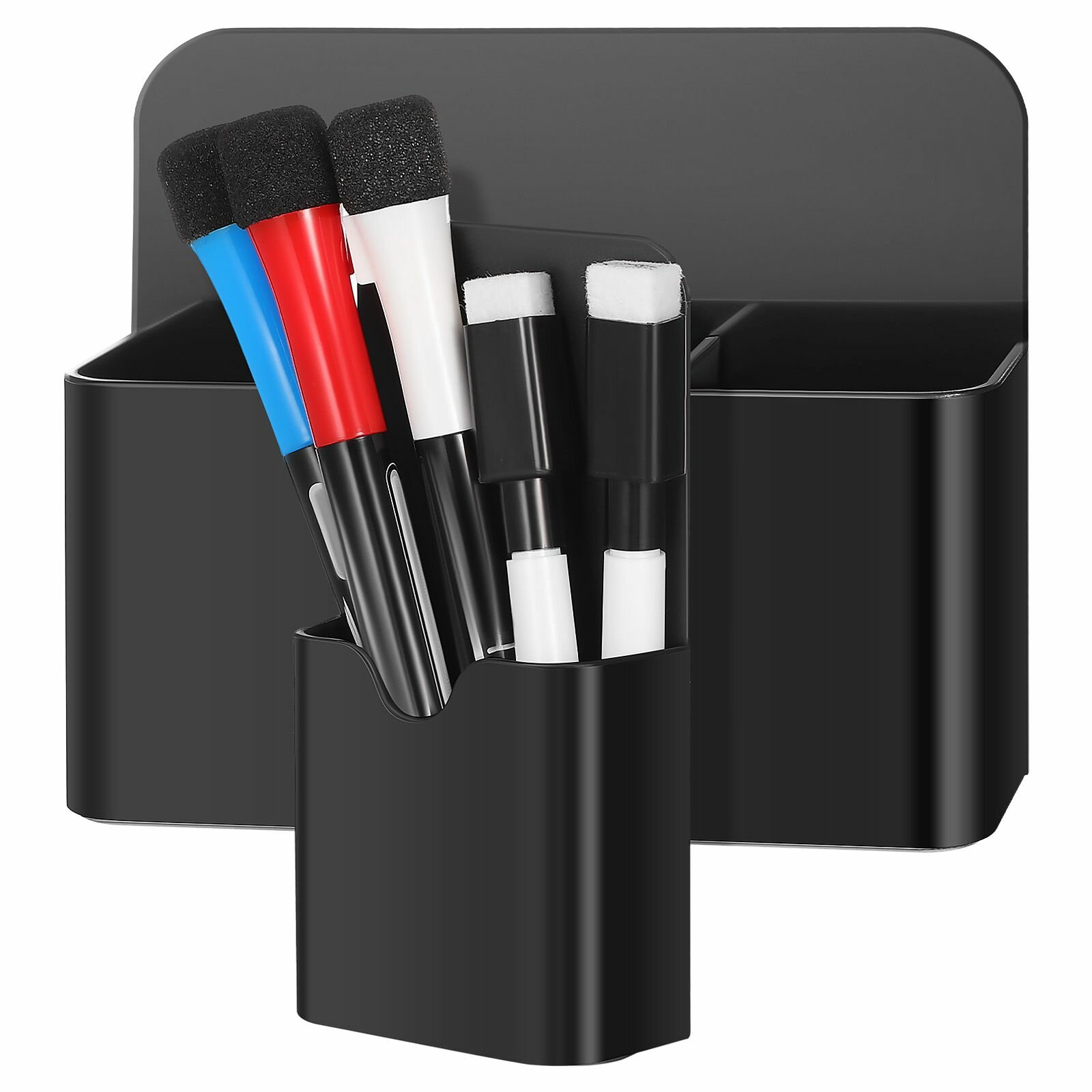 Магнитный органайзер под ручки и маркеры, стильный аксессуар для офисного стола размером 12.00x10.00x4.00 см