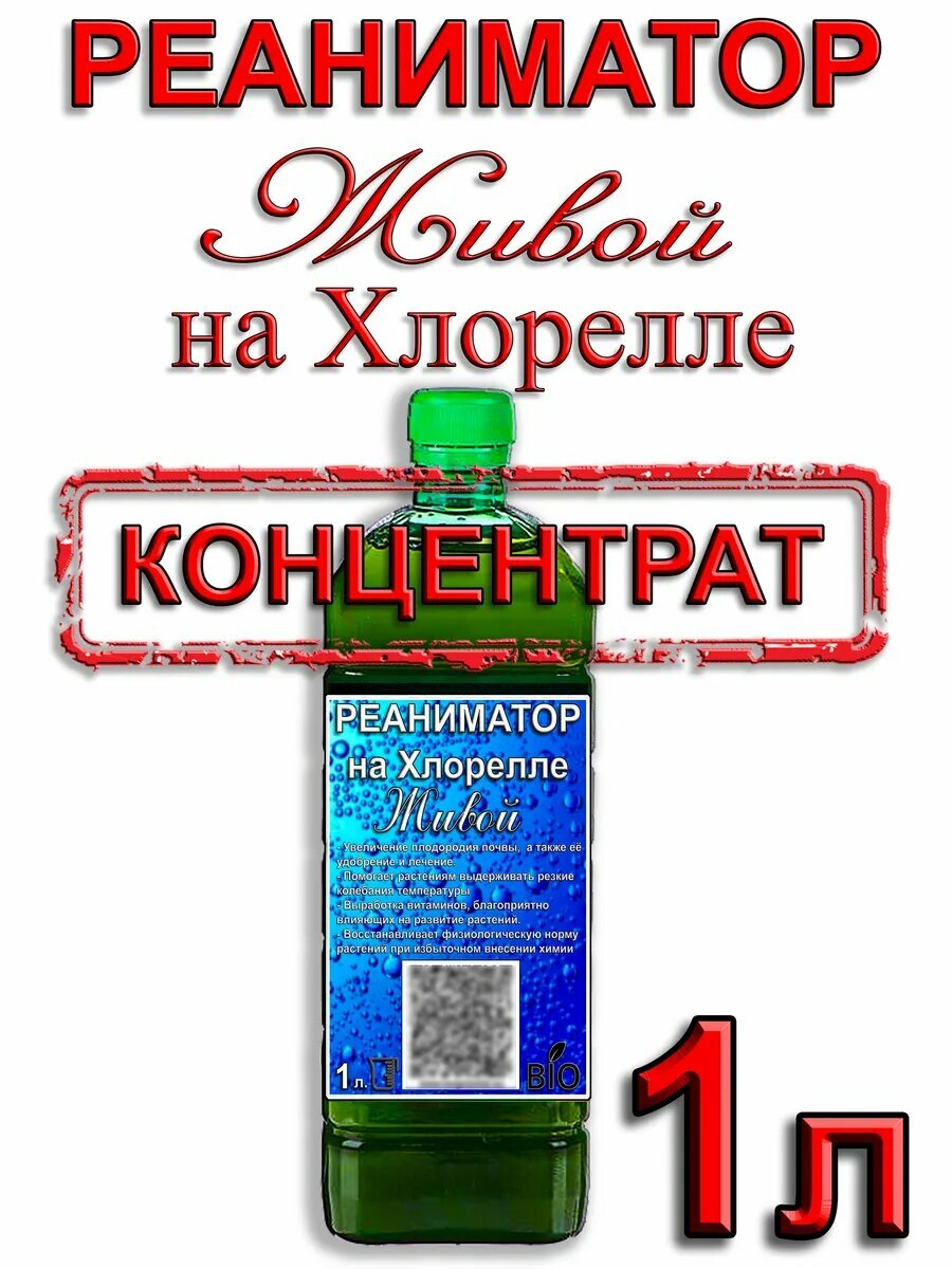 Реаниматор. Живой на Хлорелле (бактерии рода Bacillus), 1 л
