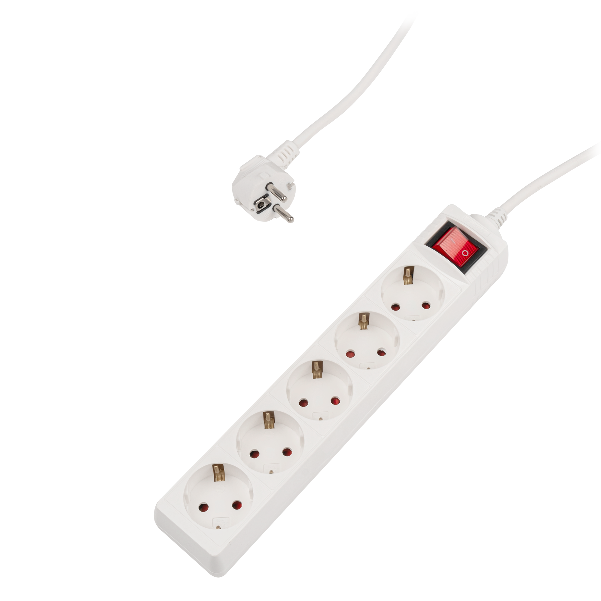 Удлинитель сетевой ФАZА FES-05-150, 5 розеток, 2200 Вт, белый, 1.5 м