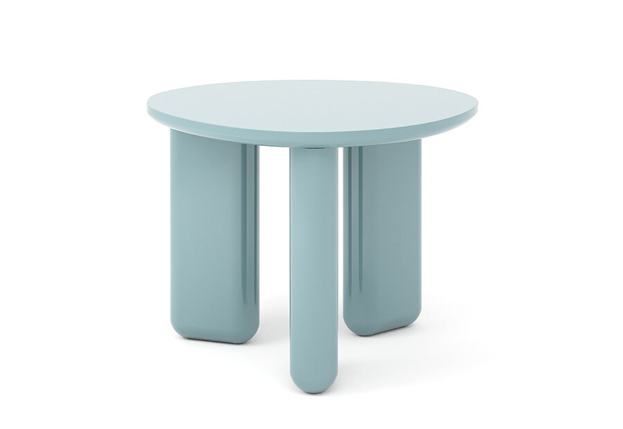 Столик журнальный Гласс голубой высокий, МДФ в глянцевой эмали