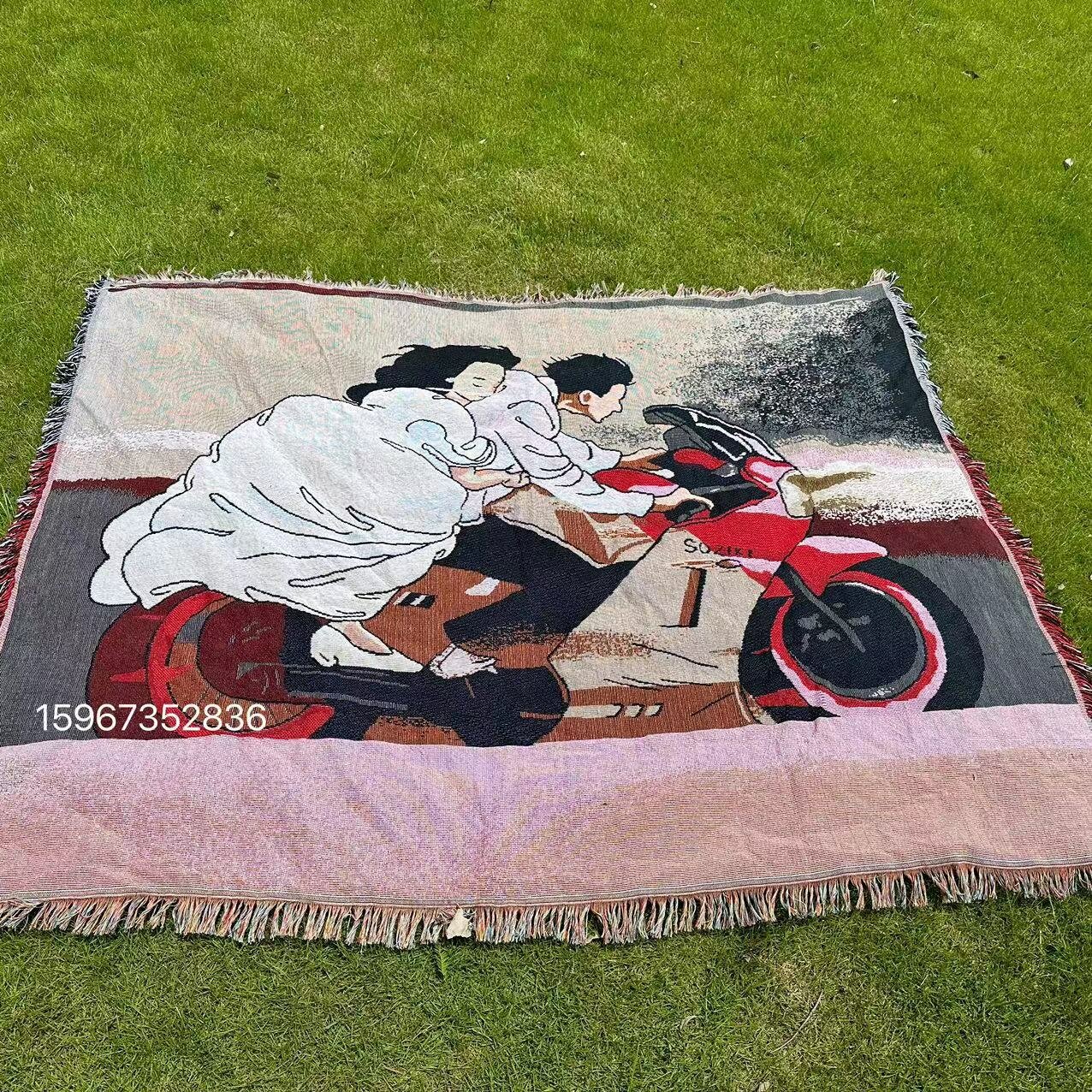 Одеяло "Если небо ласковое", полиэстер, для пикника, лёгкое, ветрозащитное