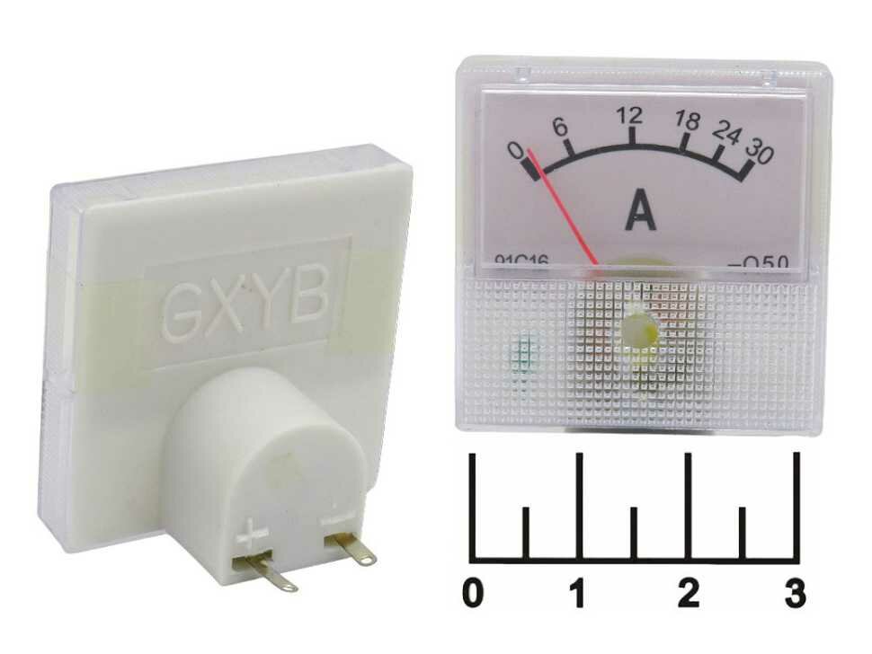 Измерительная головка амперметр 30A 40*40мм DC