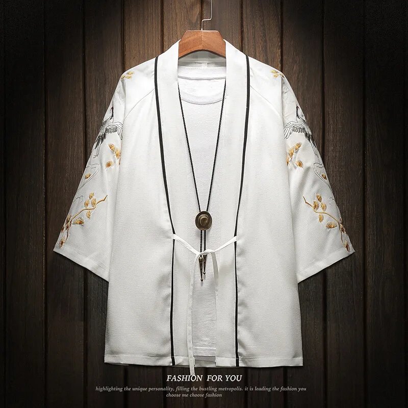 Мужское кимоно из хлопка CEARPION 5XL, Kimono Style 9