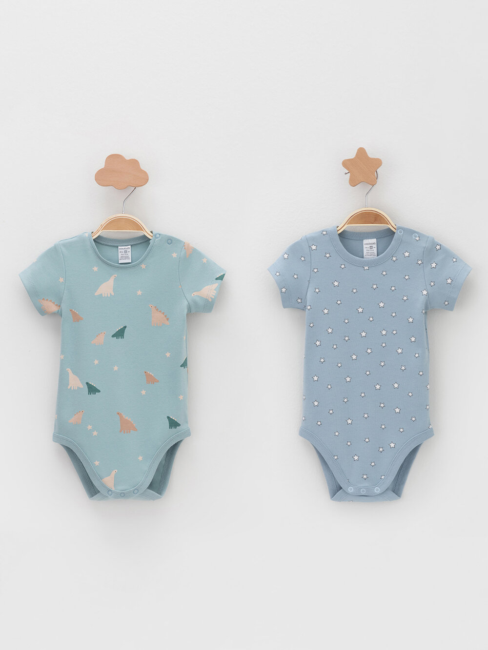 Боди К 6073-2уп/серо-голубой Н100,Н101, комплект из 2 шт.