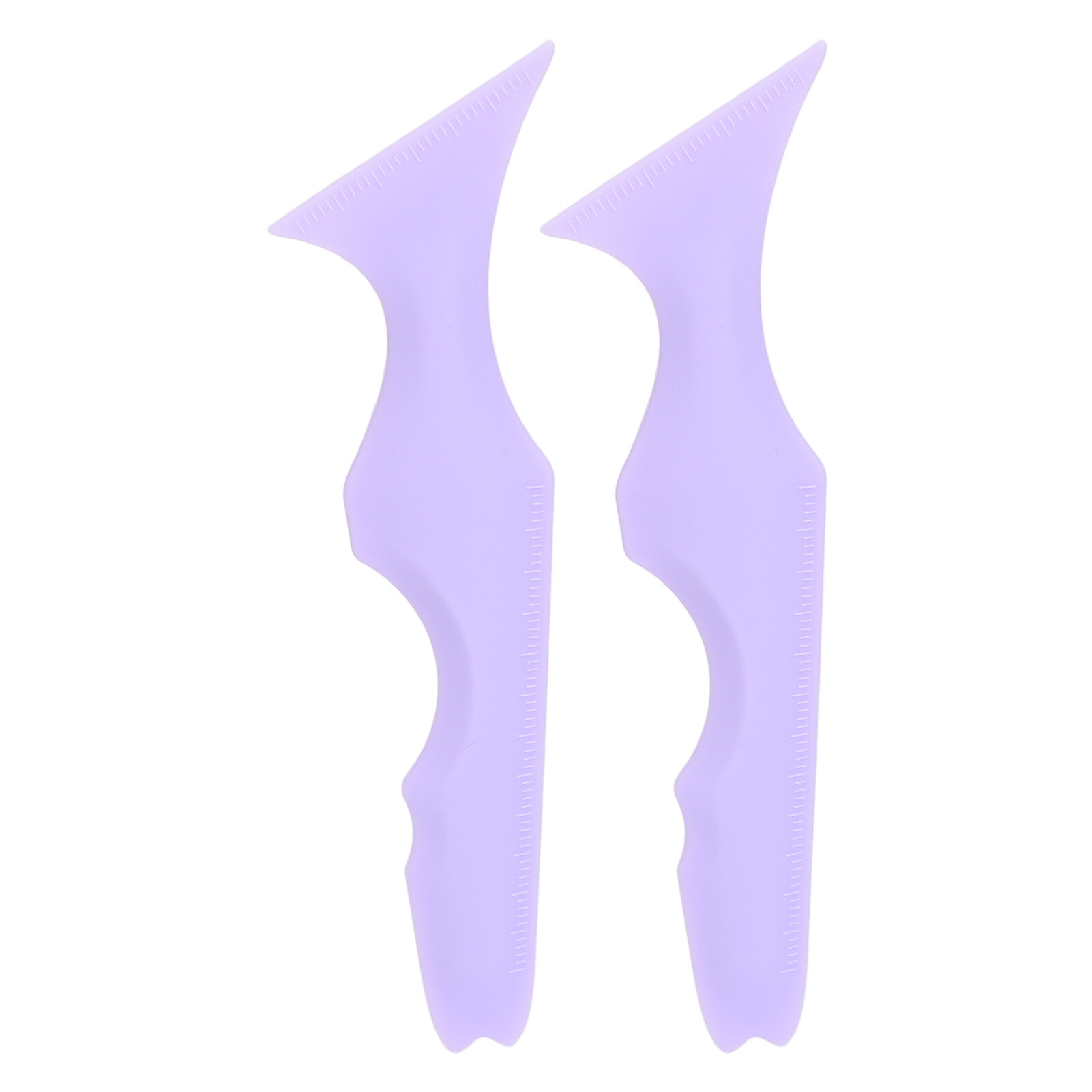 2 трафарета для подводки глаз с острым кончиком, многоразовые, водостойкие, силиконовые, вспомогательный трафарет для макияжа глаз, фиолетовый