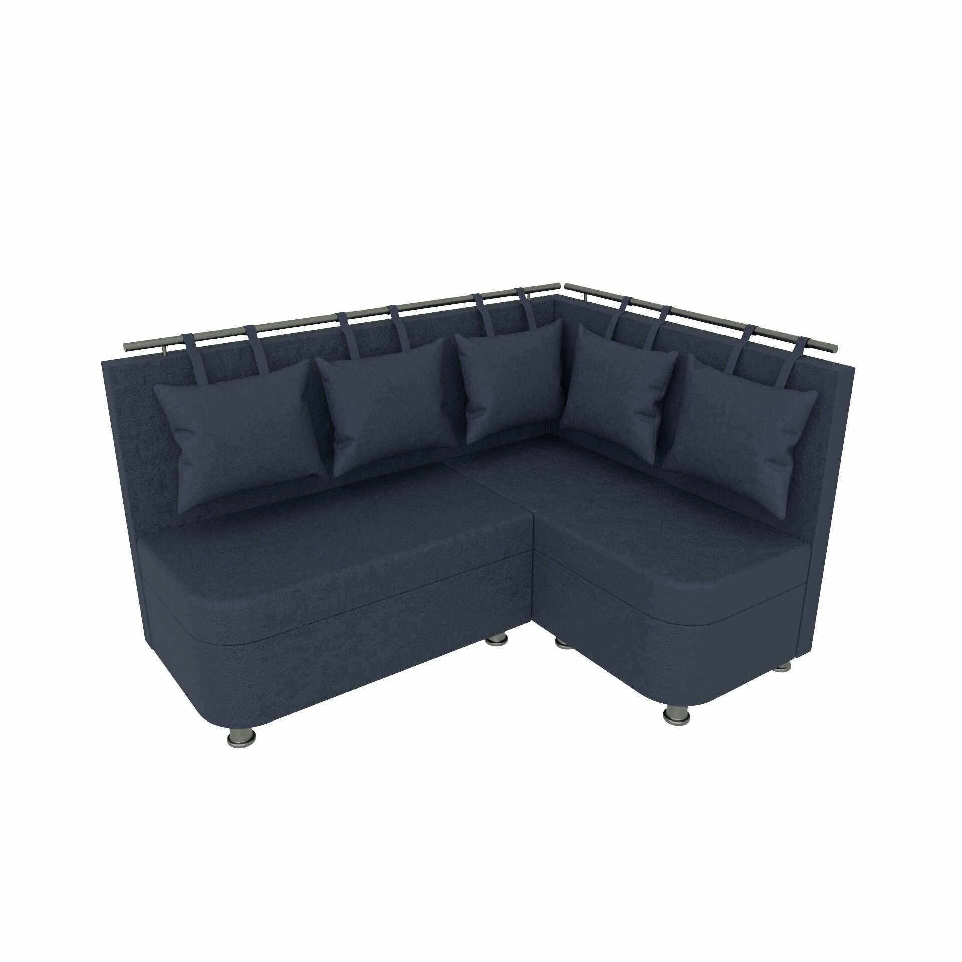 Кухонный уголок (диван) "Элегант" темно-серый антивандальный правый с ящиками 190-120