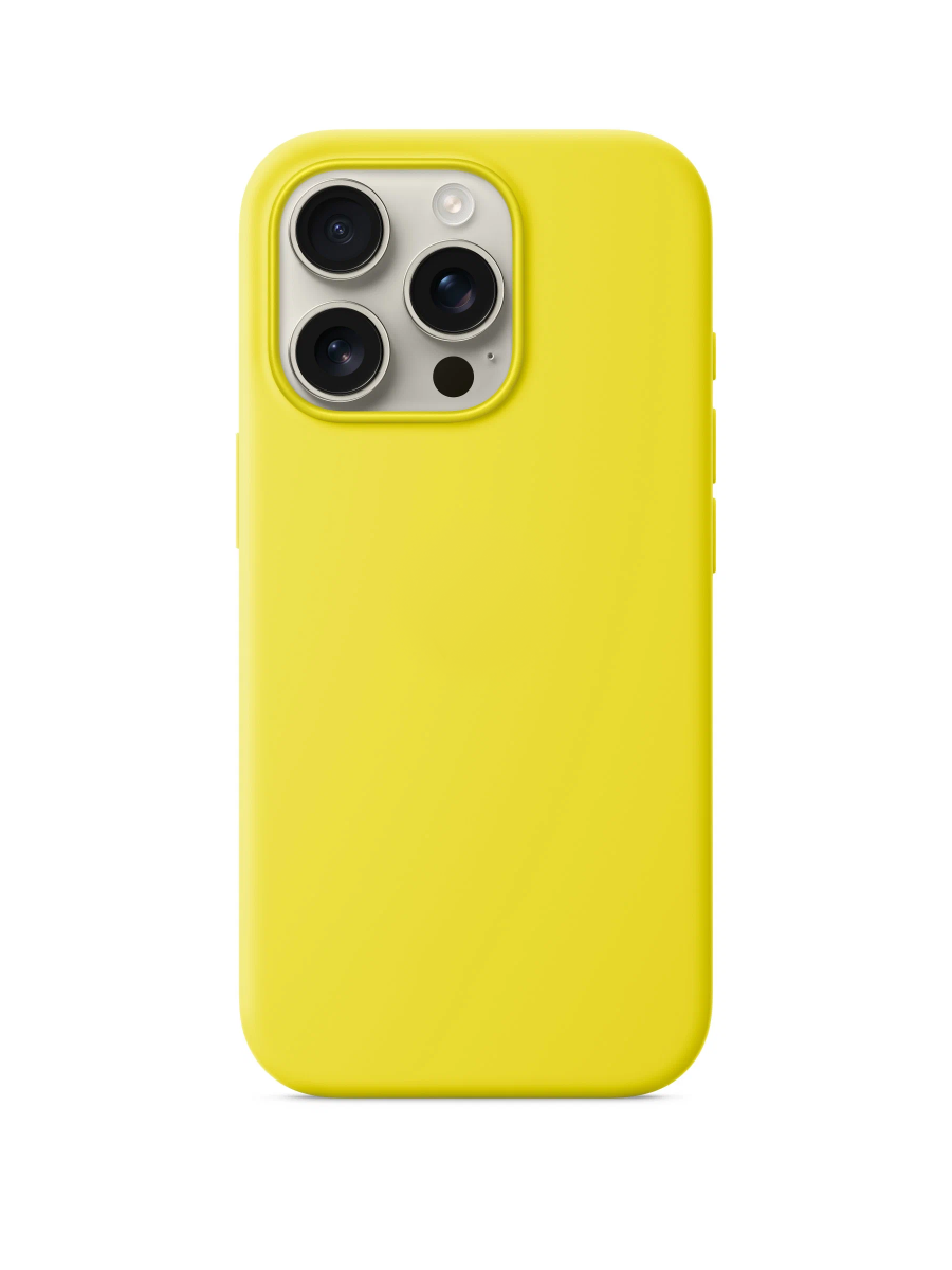 Чехол силиконовый Магсейф для iPhone 16 Pro Max Star Fruit, Silicone case Магсейф для айфон 16 Про Макс - Желтый