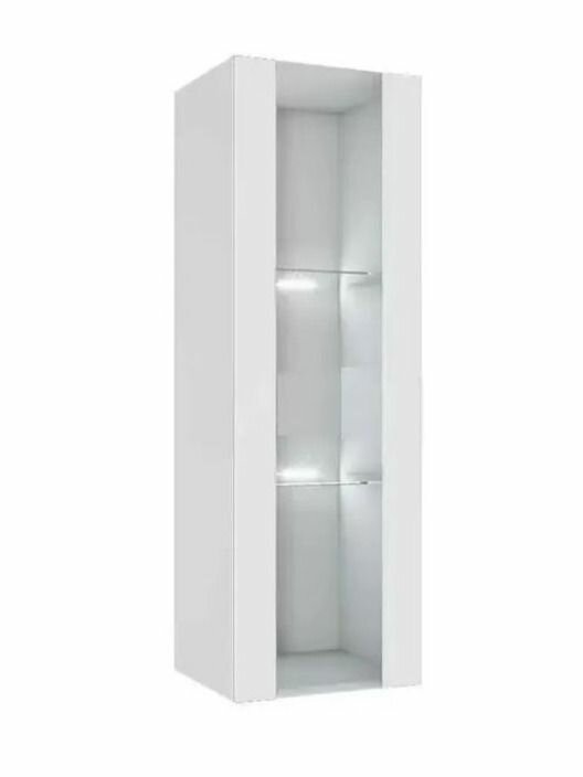 Шкаф пенал Флорис ШК-008 400х1220х346 (Белый глянец холодный/Белый) МИФ