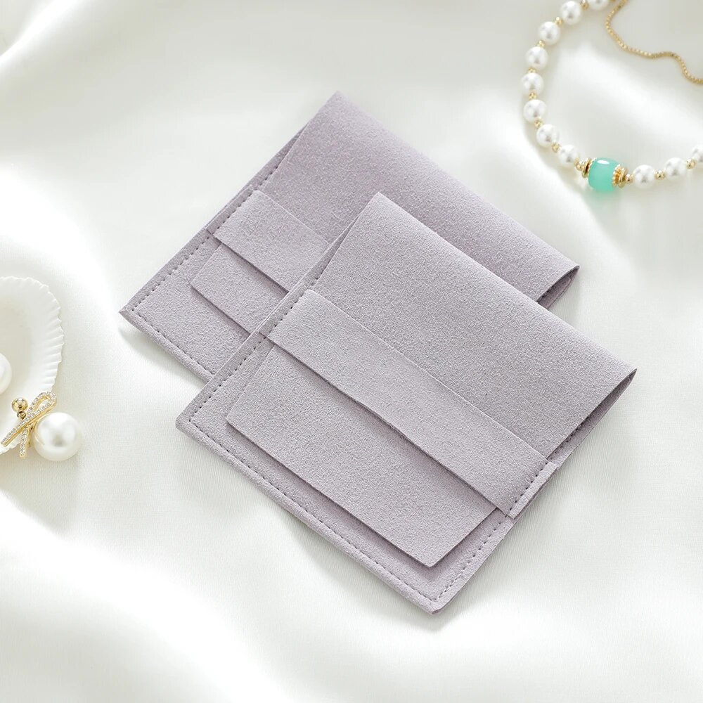 Ювелирные пакеты из микрофибры 100 шт. L purple no logo, 50pcs 8x8cm