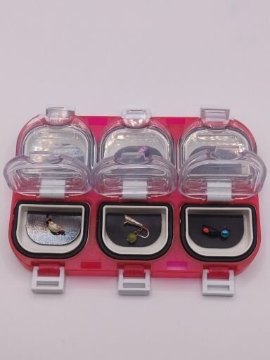 Набор мормышек в кейсе, 6шт, вольфрамовые мормышки для рыбалки