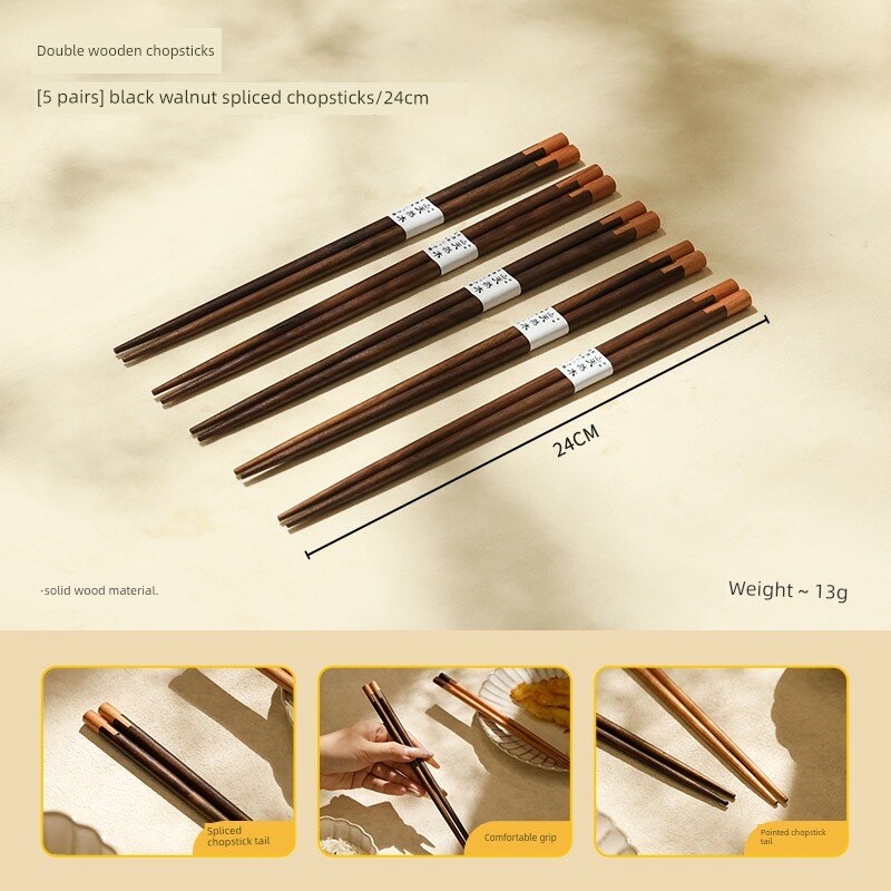 Палочки для еды из массива дерева Blue Lotus Home, высококачественные, для японской кухни, пищевые, бытовые,