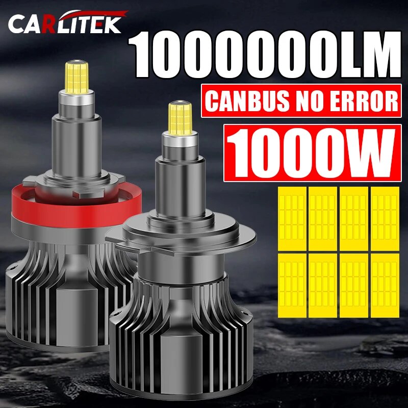 3D H7 LED лампы для автомобильных фар Canbus H8 H9 H11, противотуманные фары 360°, 9006 Hb4 9006/HB4