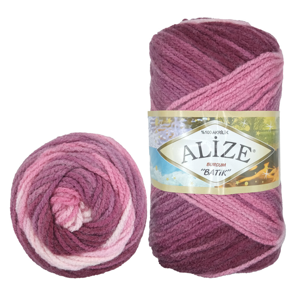 Пряжа для вязания Alize Burcum batik 1895 розовый 100 гр/210 м 100% акрил