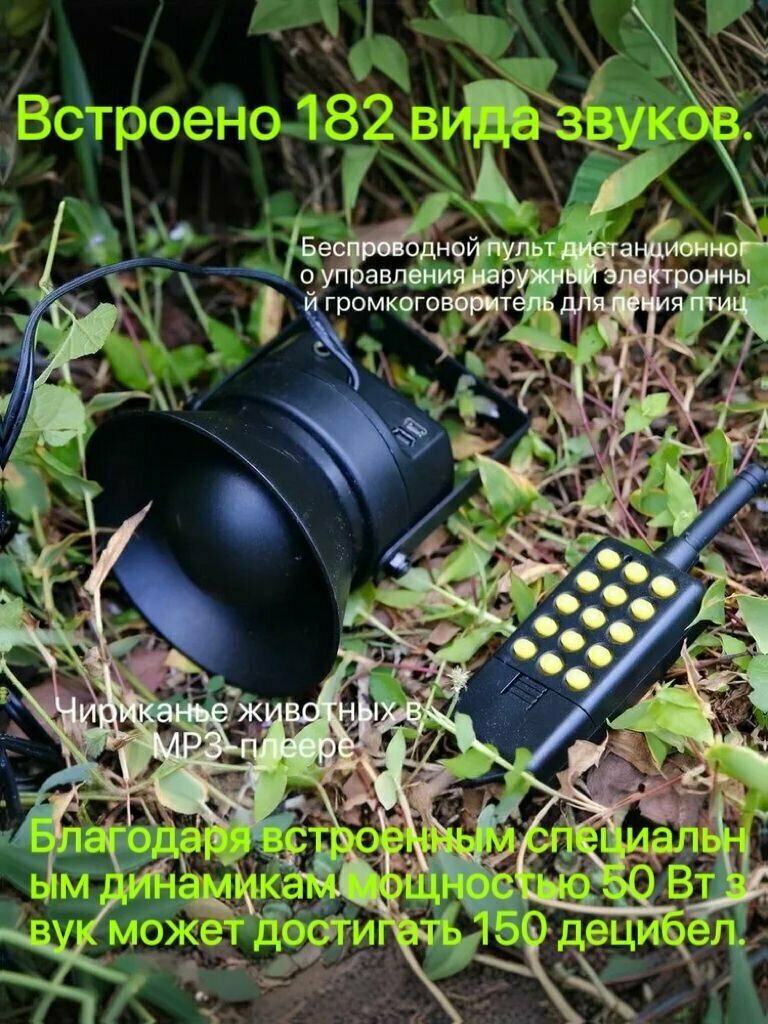 Беспроводной пульт дистанционного управления двуязычный наружный электронный громкоговоритель для пения птиц MP3-плеер, вызывающий чириканье животных