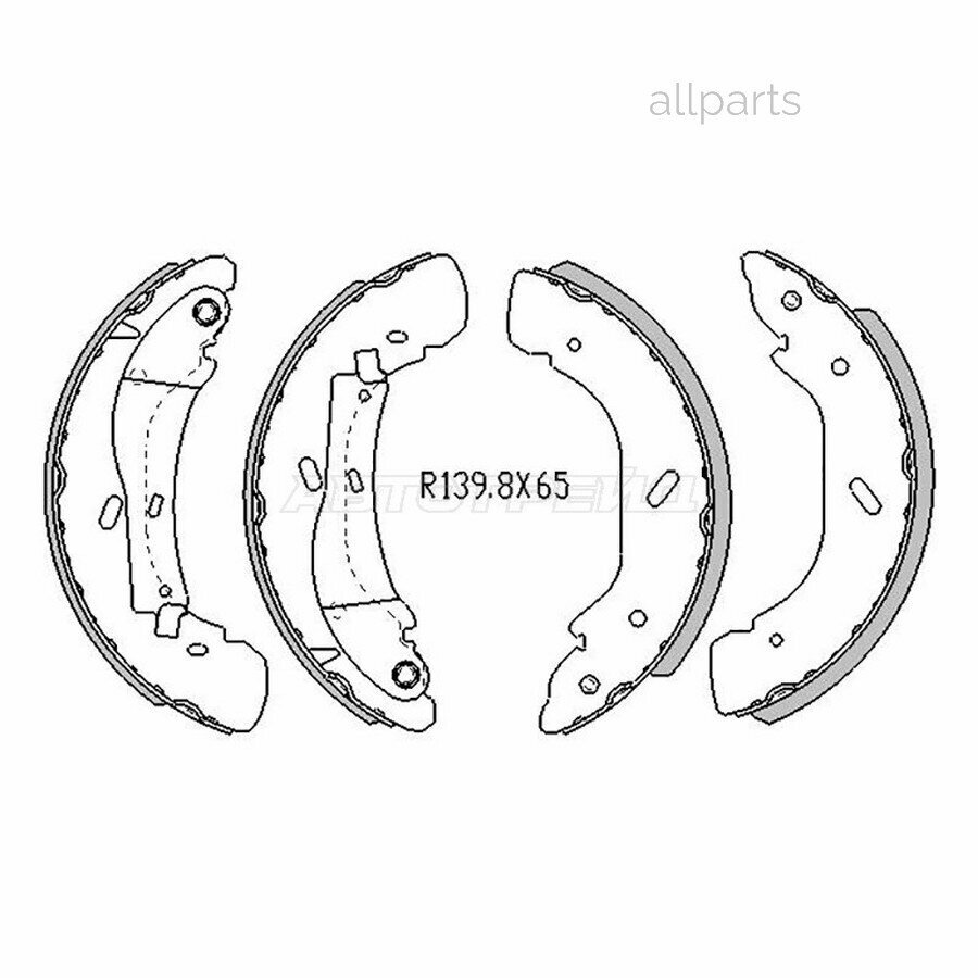 SAT ST-4525732 Колодки тормозные барабанные Ford Transit 06-14