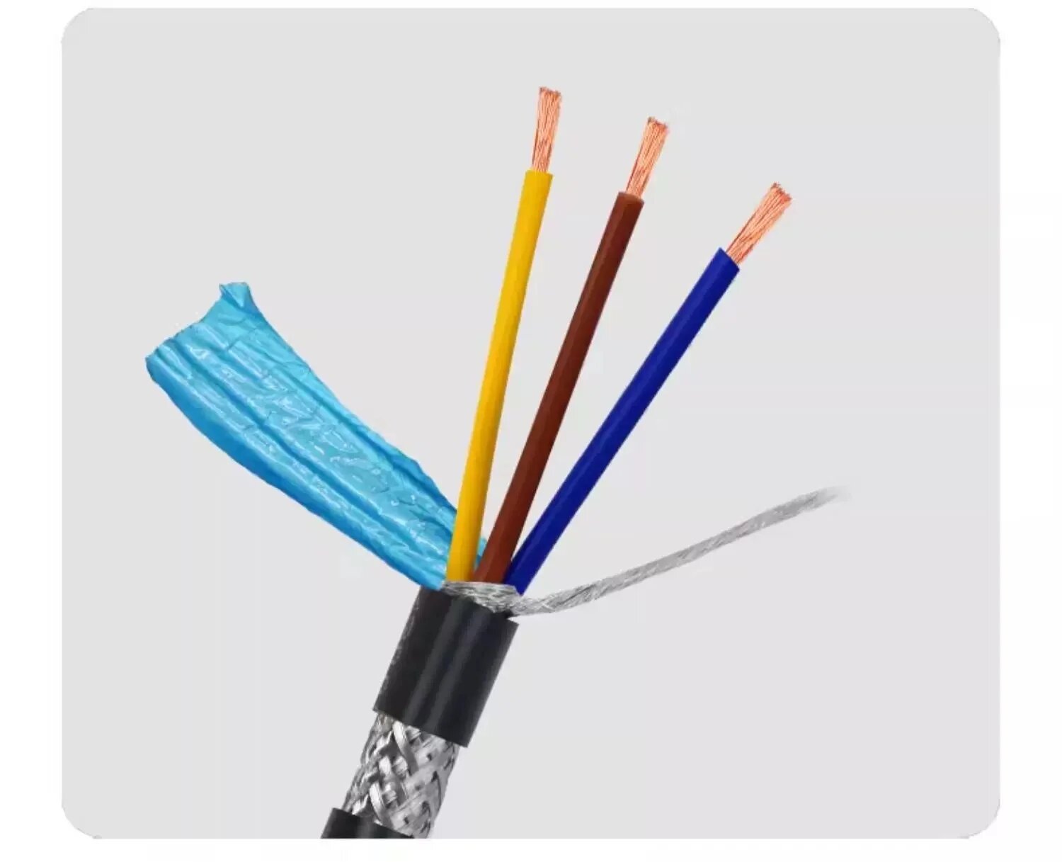 Экранированный кабель медный 3 core, 5M, 24AWG