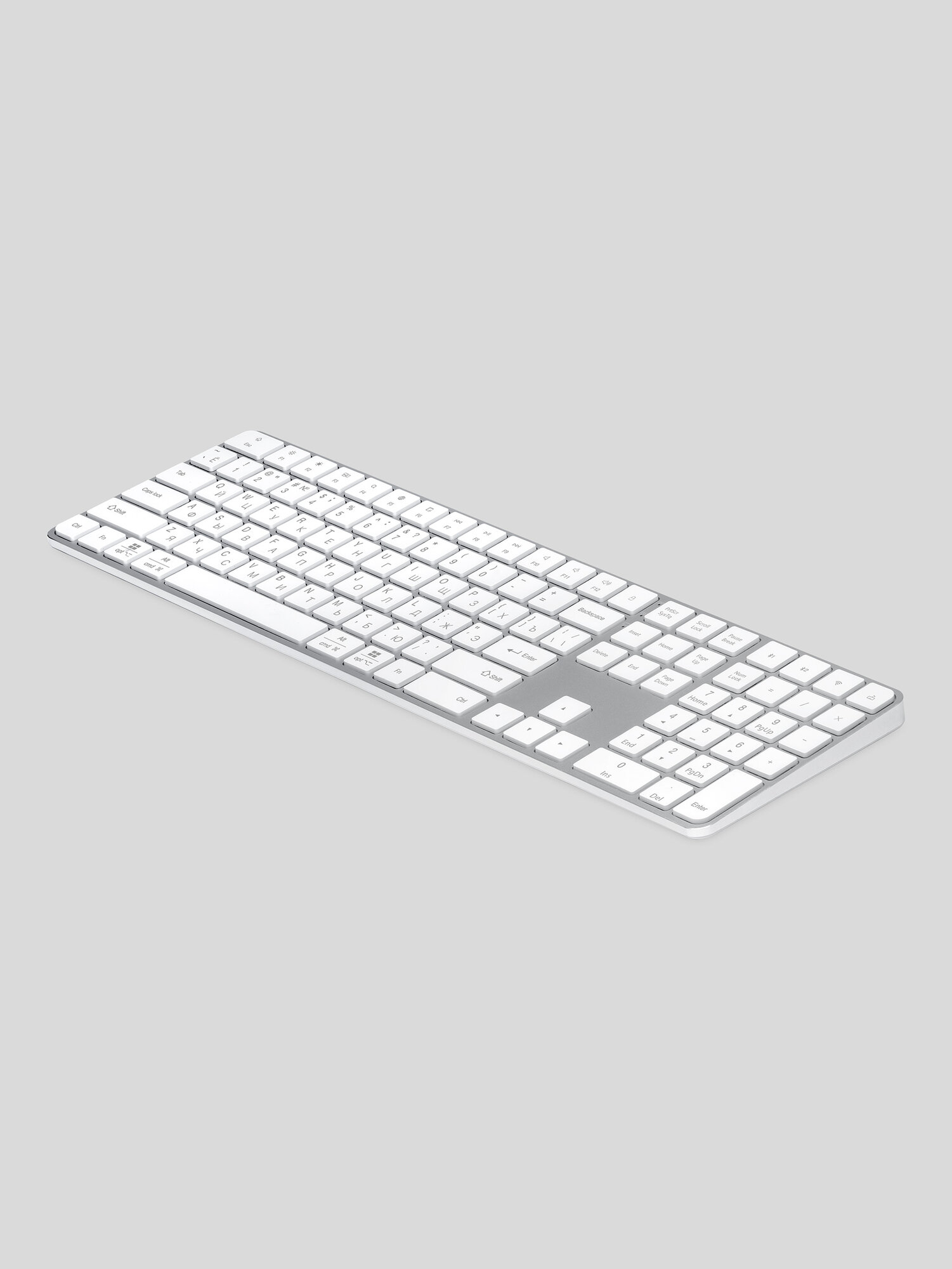 Беспроводная клавиатура c цифровым блоком Max Keyboard для ноутбука, компьютера MAC, Windows, белый, 71111, Deppa