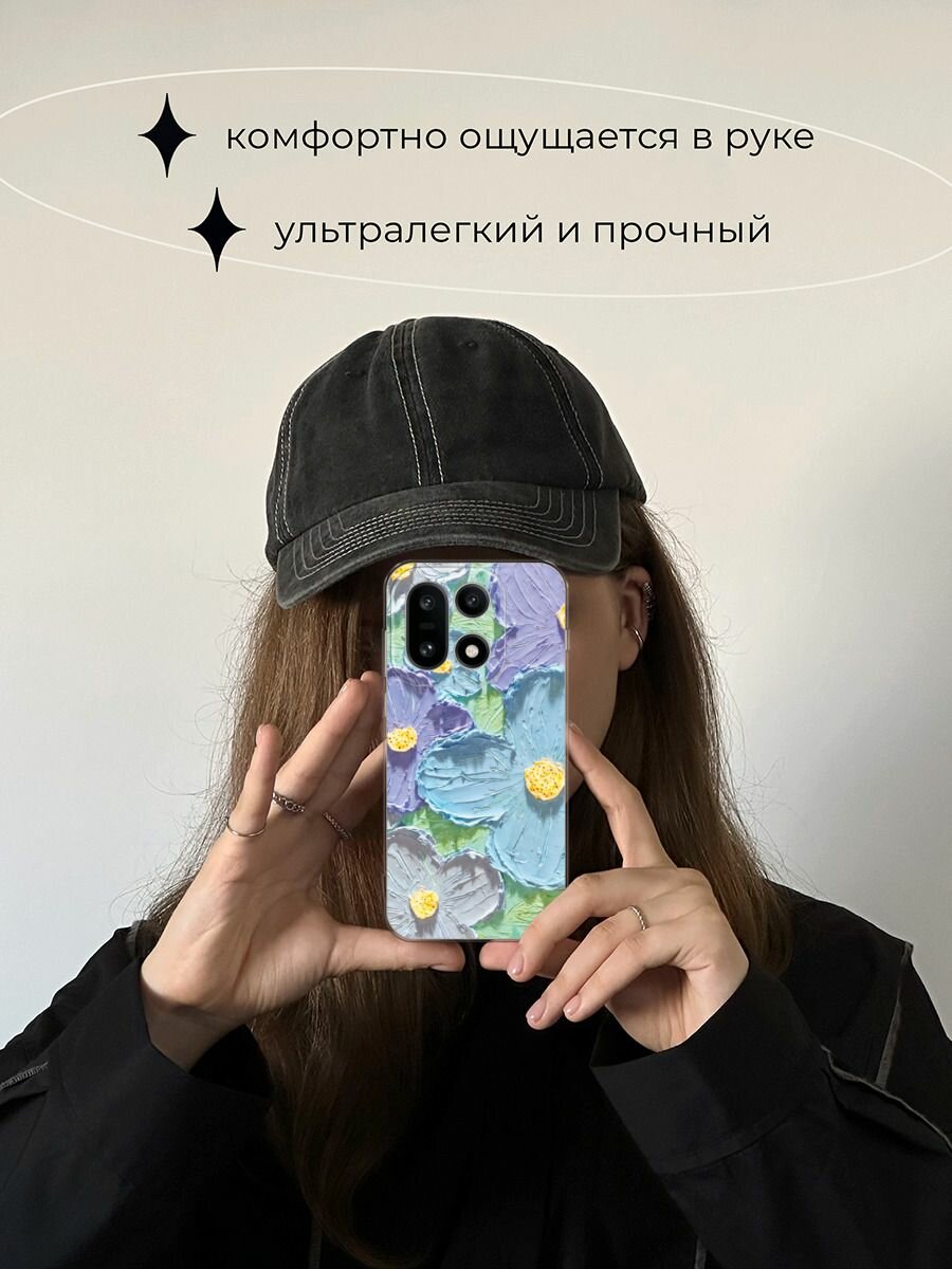 Чехол на OnePlus 15 / Ван Плас 15 с принтом Масляные цветы 2 — фото 1