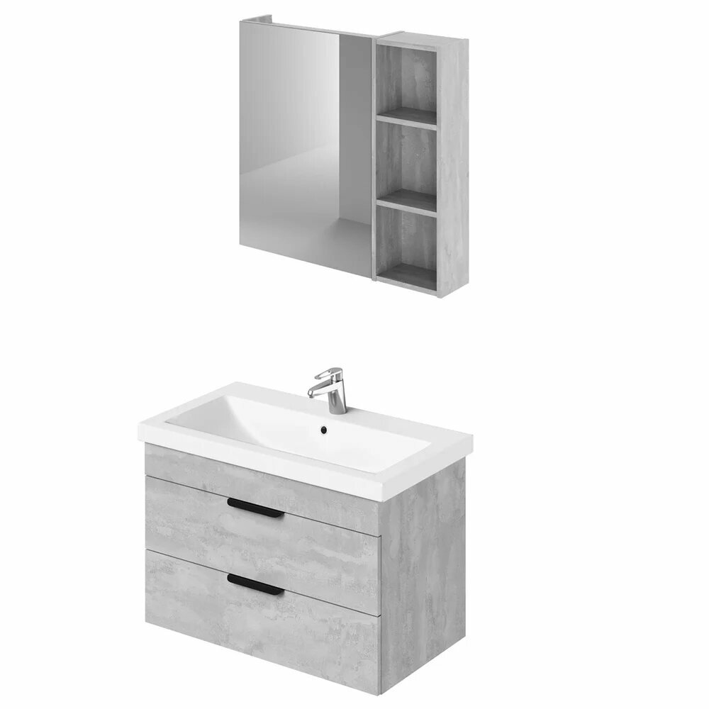 Мебель для ванной комнаты IKA Alta 70 Бетонный Камень