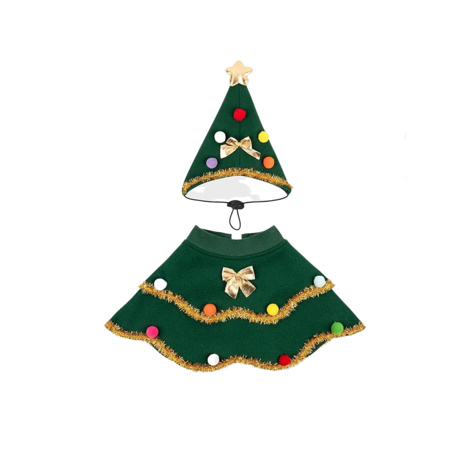 Костюм для собак Рождество Плащ для щенков Костюм для котов Рождество Косплей вечеринка Размер S: Шея 23.9-30.5см, Длина 95.0см Размер M: Шея 31.8-40.6см, Длина 96.0см Размер L: Шея 40.6-47см, Длина 97.0см Один Рождественский костюм