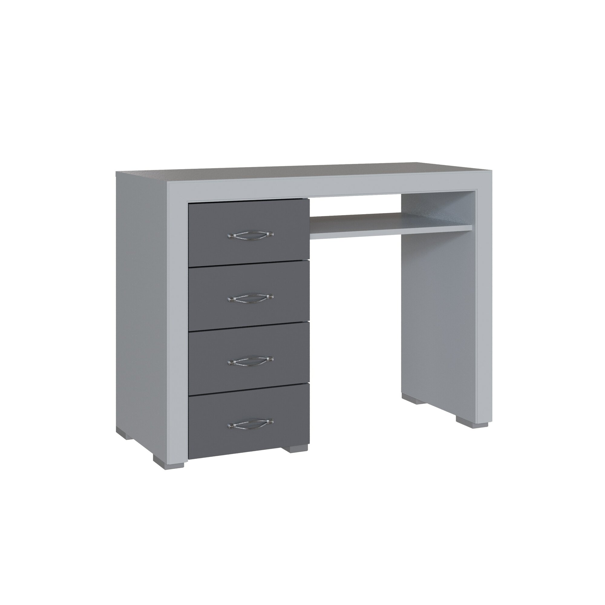 Спальня Леньяна Туалетный стол камень серый/графит серый+светло-серый (Микон)