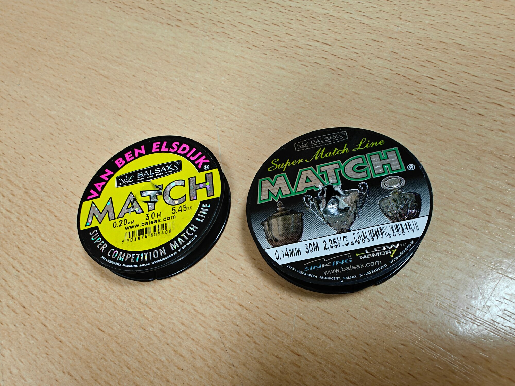 Леска зимняя Balsax MATCH, набор 2 шт: 30m, (0,20mm/5.45kg; 0.14mm/2.35kg), made in Poland