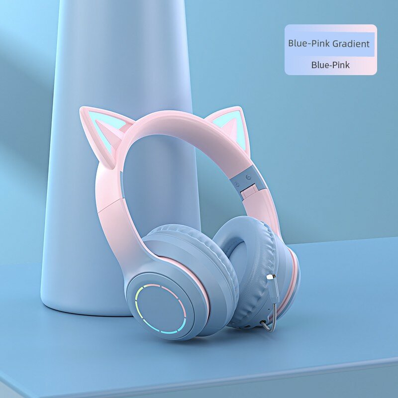 Беспроводные Bluetooth наушники с овер-эар для Asus TUF Gaming ноутбуков (TUF Dash 6/5/4) - котячьи уши, игровые с