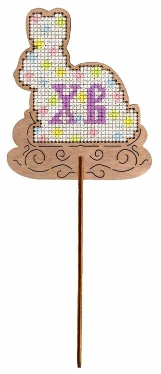 Вышивка нитками набор Щепка "Христова Пасха" 8х21 см, Кролики Животные